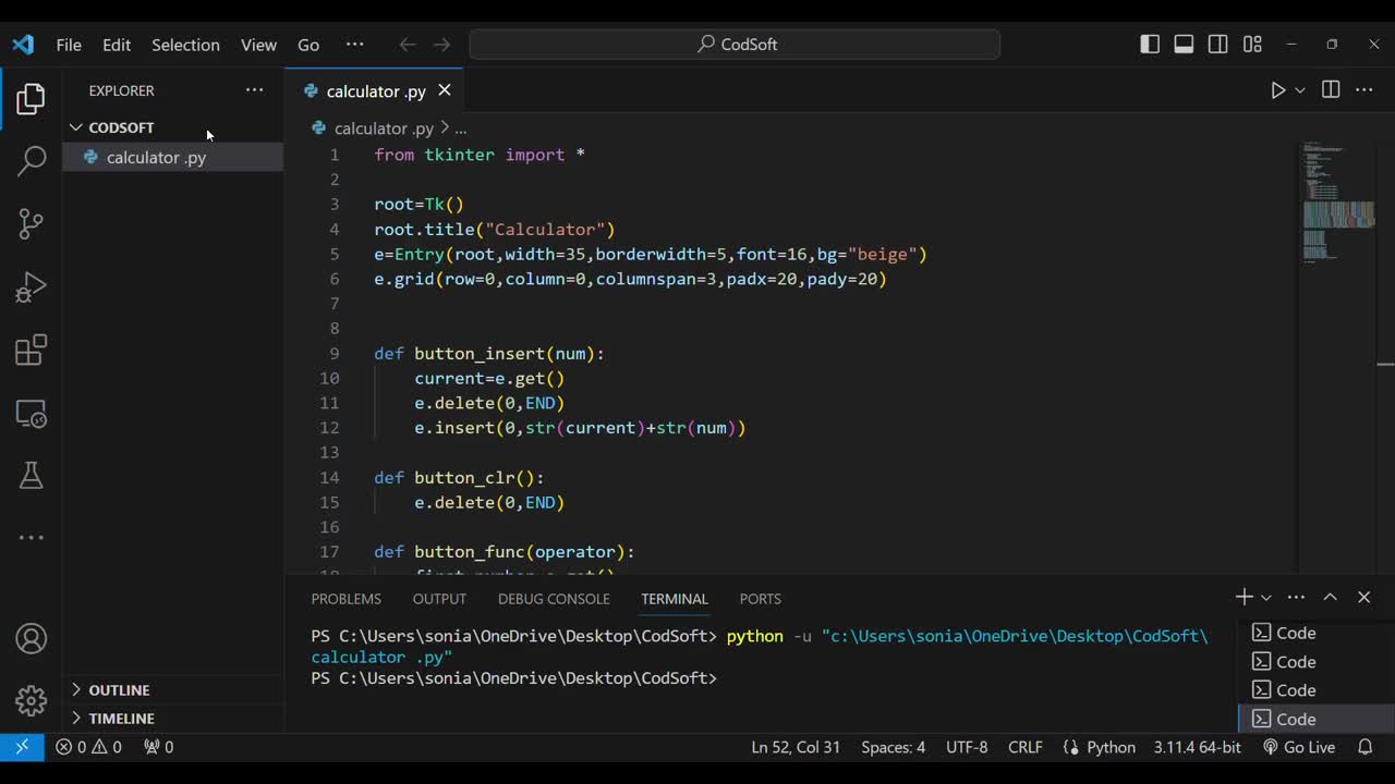 Sonia Puthran on LinkedIn: #python #coding #codsoftinternship #codsoft ... Sonia Puthran on LinkedIn: #python #coding #codsoftinternship #codsoft ...