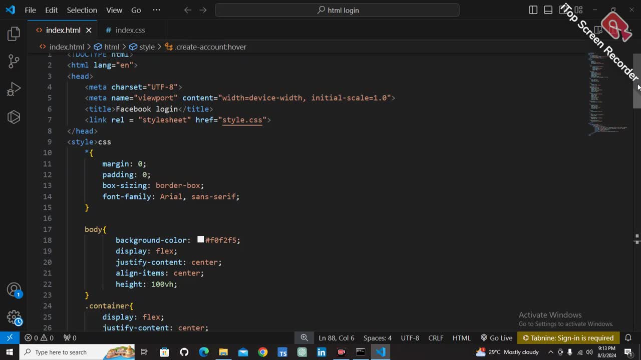 Designed and developed Facebook login page using HTML and CSS | alishba ... Designed and developed Facebook login page using HTML and CSS | alishba ...