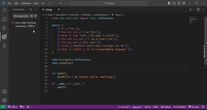Mounika B on LinkedIn: #codtech #python Mounika B on LinkedIn: #codtech #python