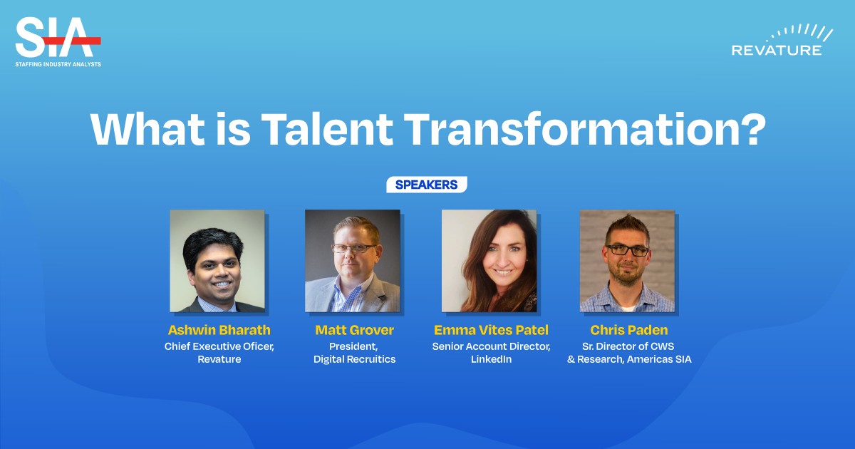 Revature LinkedIn‘de: SIA Webinar - What is Talent Transformation? Revature LinkedIn‘de: SIA Webinar - What is Talent Transformation?