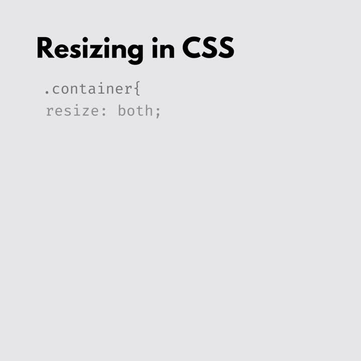 How to Make Any Element Resizable. (Without JS): Did you know you ... How to Make Any Element Resizable. (Without JS): Did you know you ...