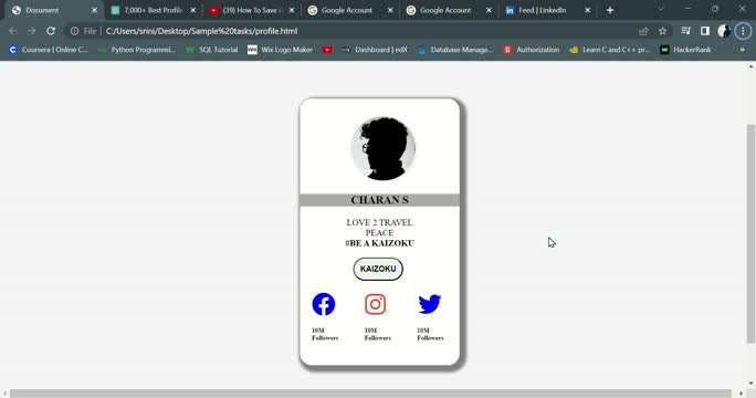 Sreenivasulu Charan on LinkedIn: #html5 #htmlcss #frontenddeveloper # ... Sreenivasulu Charan on LinkedIn: #html5 #htmlcss #frontenddeveloper # ...