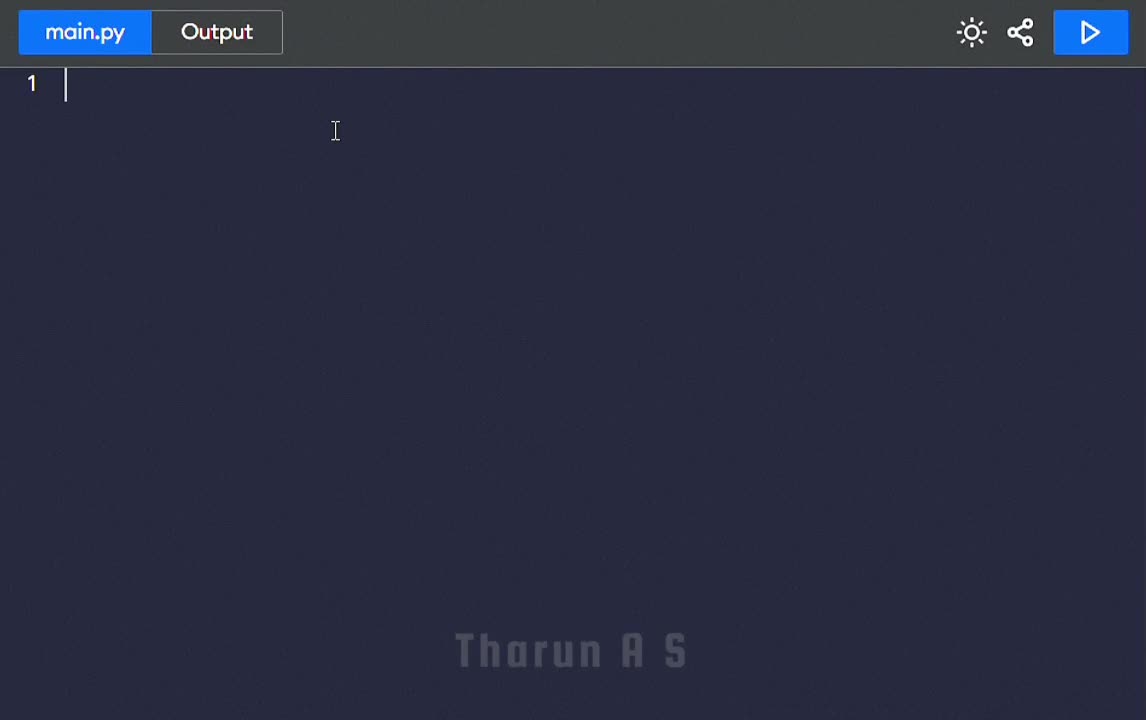 #100daysofcode #python #codingchallenge | Tharun A S #100daysofcode #python #codingchallenge | Tharun A S