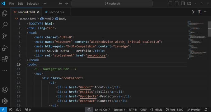 SOUVIK DUTTA on LinkedIn: #html #css #codsoft #webdevelopment SOUVIK DUTTA on LinkedIn: #html #css #codsoft #webdevelopment