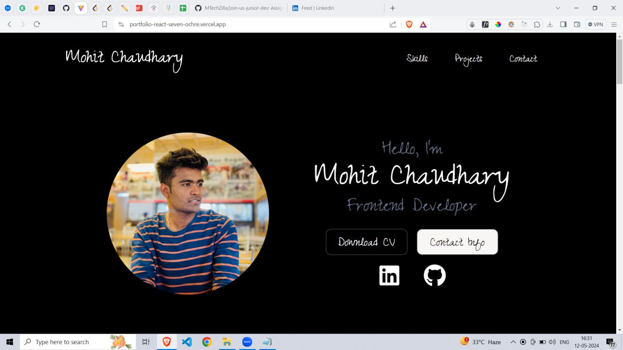 Mohit Chaudhary on LinkedIn: #reactportfolio #frontenddeveloper #uiux # ... Mohit Chaudhary on LinkedIn: #reactportfolio #frontenddeveloper #uiux # ...