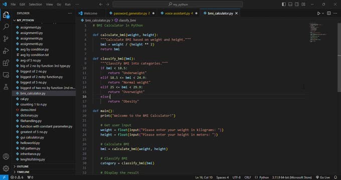 Gayan Khera on LinkedIn: #python #bmi #internship #healthtech # ... Gayan Khera on LinkedIn: #python #bmi #internship #healthtech # ...