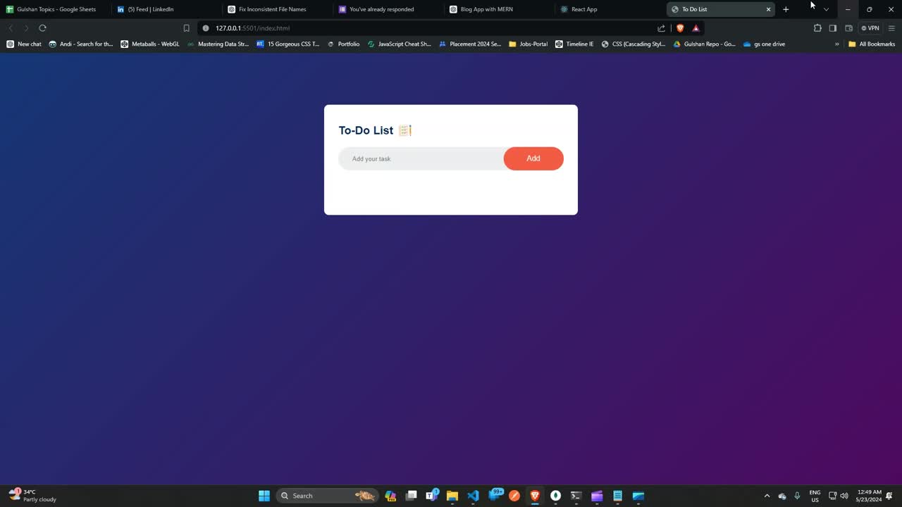 Finished a JavaScript To-Do List app | Gulshan Sharma posted on the ... Finished a JavaScript To-Do List app | Gulshan Sharma posted on the ...