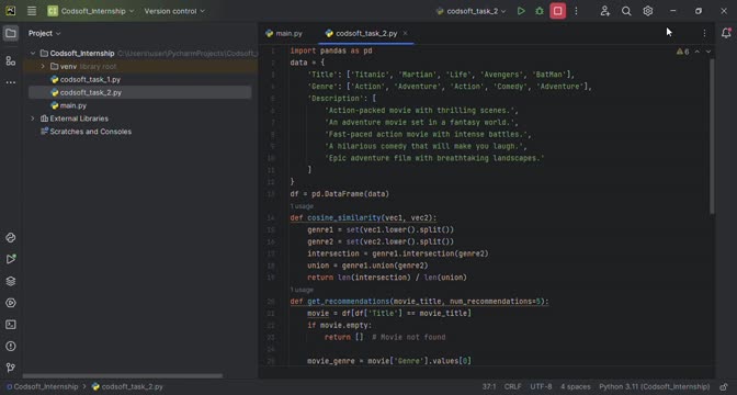 Vaibhav Kela on LinkedIn: #task #codsoft #codsoftinternship Vaibhav Kela on LinkedIn: #task #codsoft #codsoftinternship