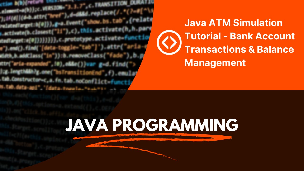 Learn Java programming with our ATM simulation tutorial | P.MOHAN KUMAR ... Learn Java programming with our ATM simulation tutorial | P.MOHAN KUMAR ...