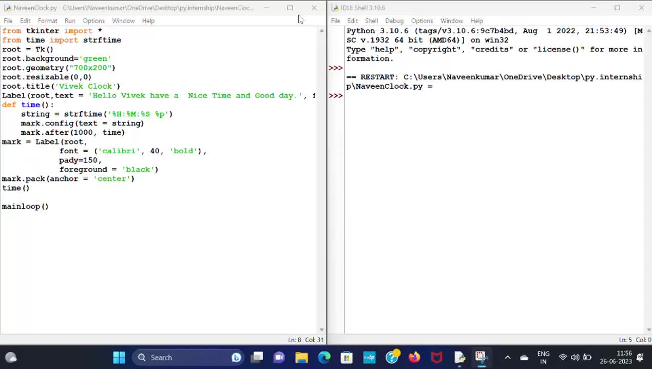 Vivek Kancharla on LinkedIn: #python #internpe Vivek Kancharla on LinkedIn: #python #internpe