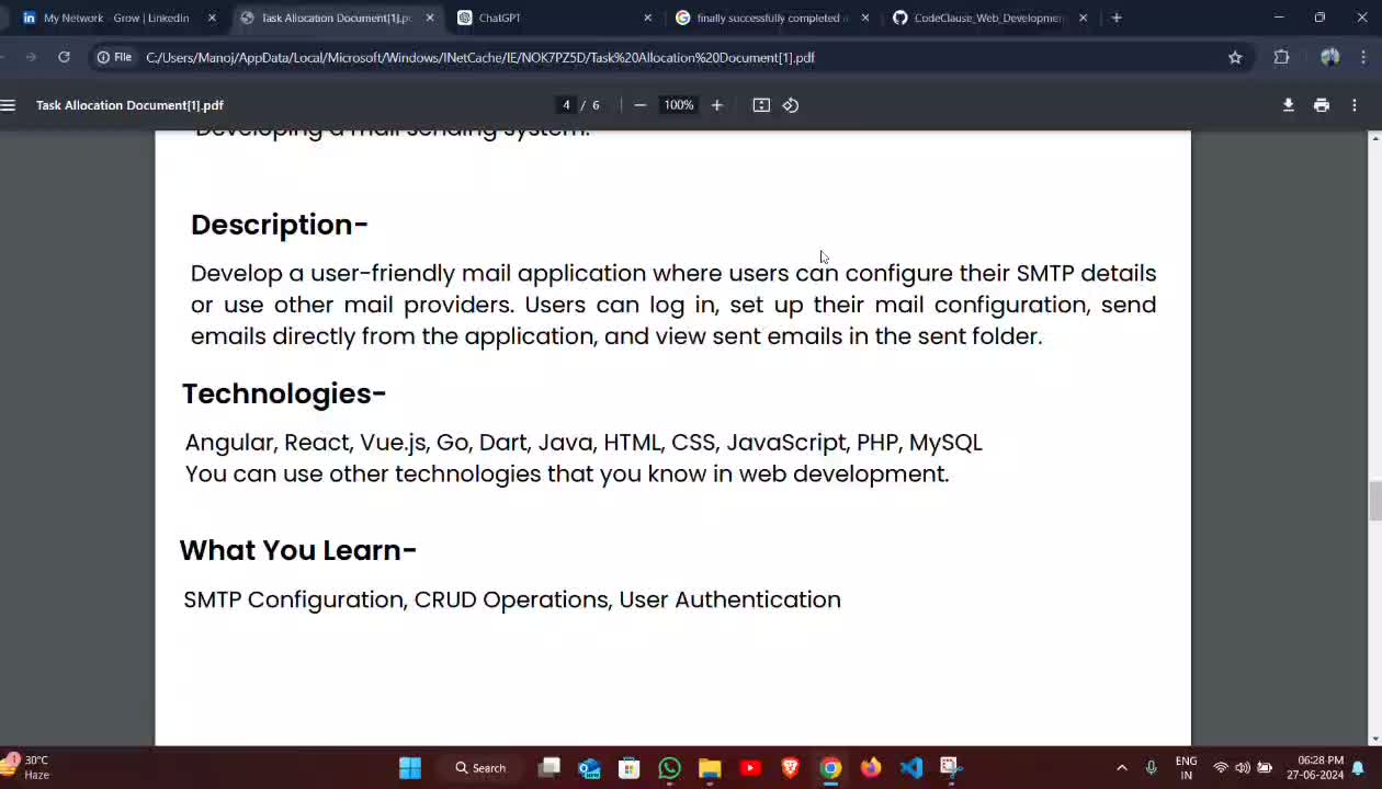 Completed Web Development Internship at CodeClause | Manoj Paloi posted ... Completed Web Development Internship at CodeClause | Manoj Paloi posted ...