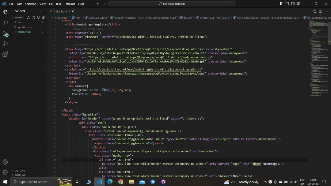 Ashmin Manoj on LinkedIn: #vscode #bootstrap5 #bootstrap #html5 # ... Ashmin Manoj on LinkedIn: #vscode #bootstrap5 #bootstrap #html5 # ...