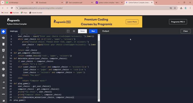 #internship #pythonprogramming | GOKULRAJ N #internship #pythonprogramming | GOKULRAJ N