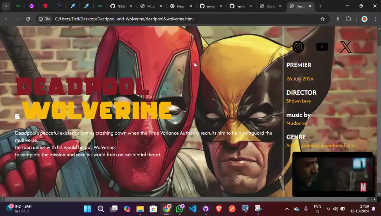 Mohit Ramesh on LinkedIn: Built a simple Deadpool x Wolverine page ... Mohit Ramesh on LinkedIn: Built a simple Deadpool x Wolverine page ...