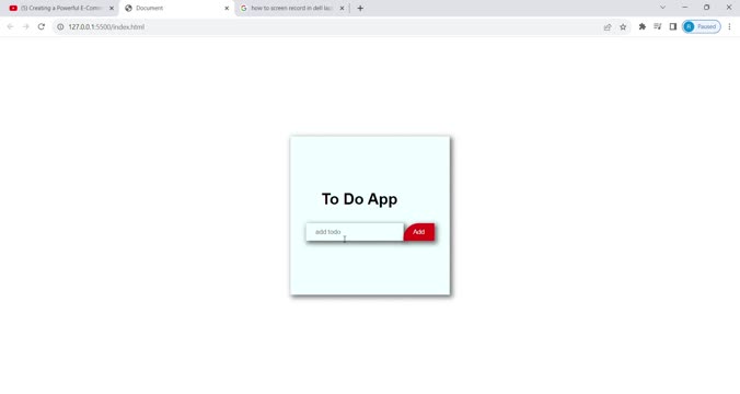 Rupesh Chaudhary on LinkedIn: To Do App html, css, javascript. Rupesh Chaudhary on LinkedIn: To Do App html, css, javascript.