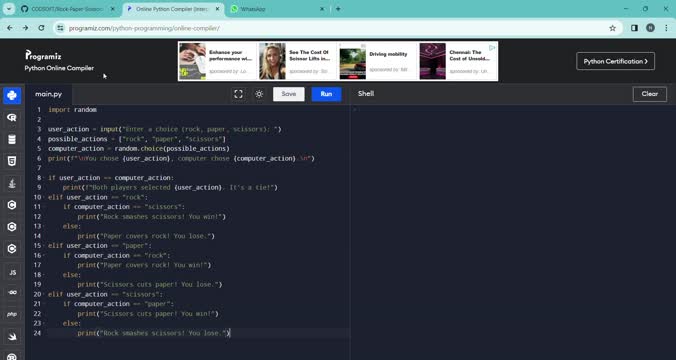 Naresh Sreeman on LinkedIn: #codsoftinternship #python #gamedevelopment Naresh Sreeman on LinkedIn: #codsoftinternship #python #gamedevelopment