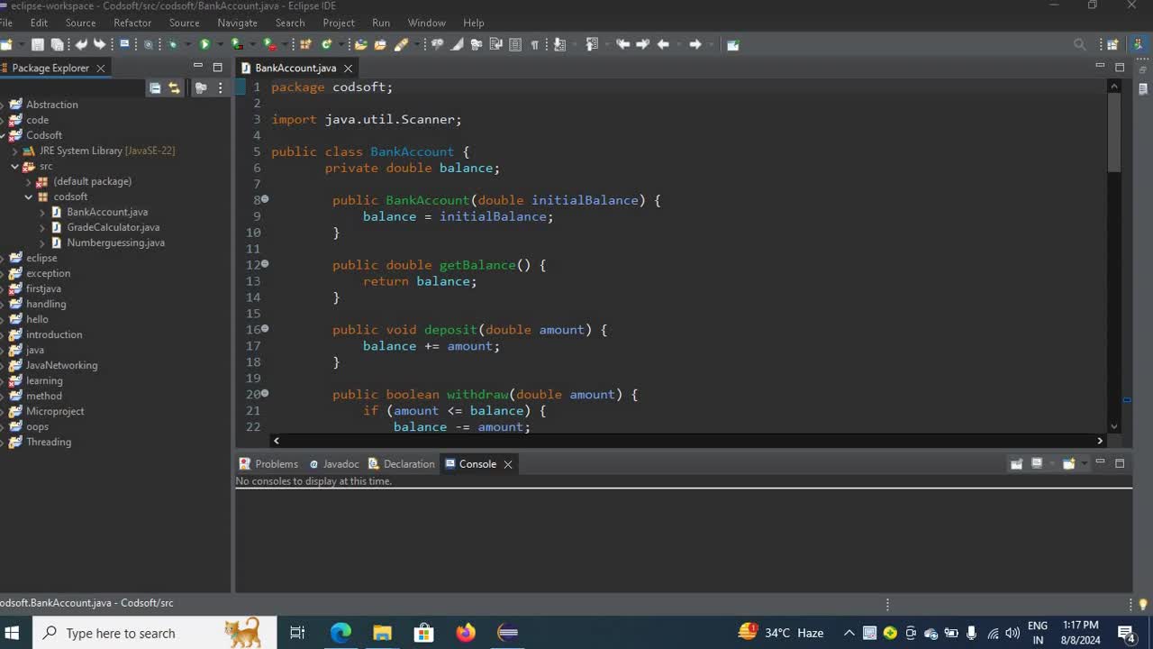 Sundar P on LinkedIn: #codsoft #java #programming #atm Sundar P on LinkedIn: #codsoft #java #programming #atm