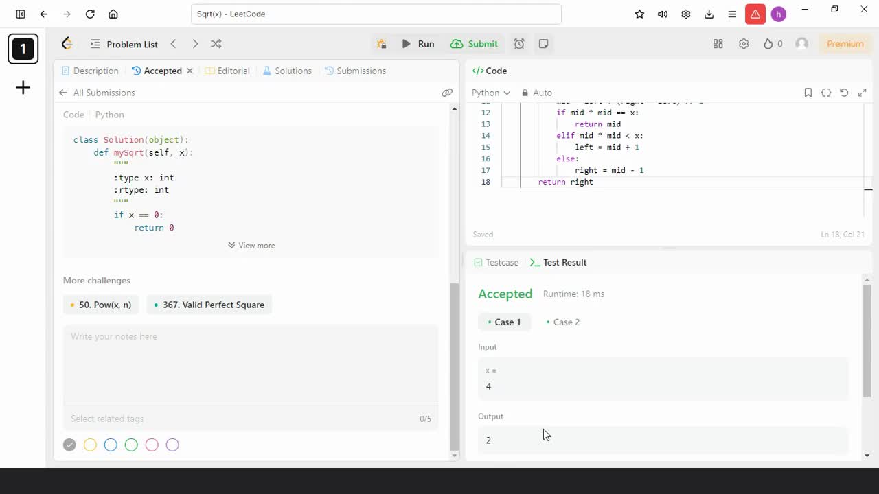 Harini K on LinkedIn: #day03 #leetcode #100daychallenge #codingskills Harini K on LinkedIn: #day03 #leetcode #100daychallenge #codingskills