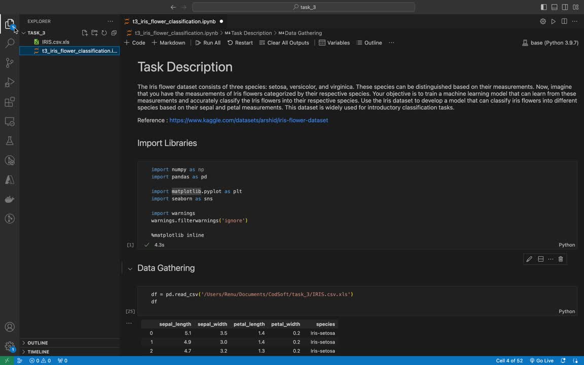 Completed #codsoft #datascience task 3 | Renu Suresh posted on the ... Completed #codsoft #datascience task 3 | Renu Suresh posted on the ...
