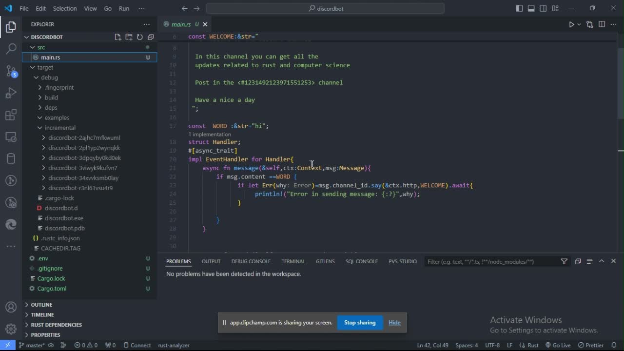 #discord #rust #bot #botdevelopment #rustlang | Aditya NV #discord #rust #bot #botdevelopment #rustlang | Aditya NV