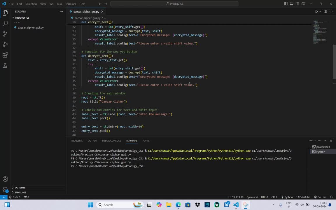Shaikh Mohammed Sahil on LinkedIn: #python #gui #prodigyinfotech # ... Shaikh Mohammed Sahil on LinkedIn: #python #gui #prodigyinfotech # ...