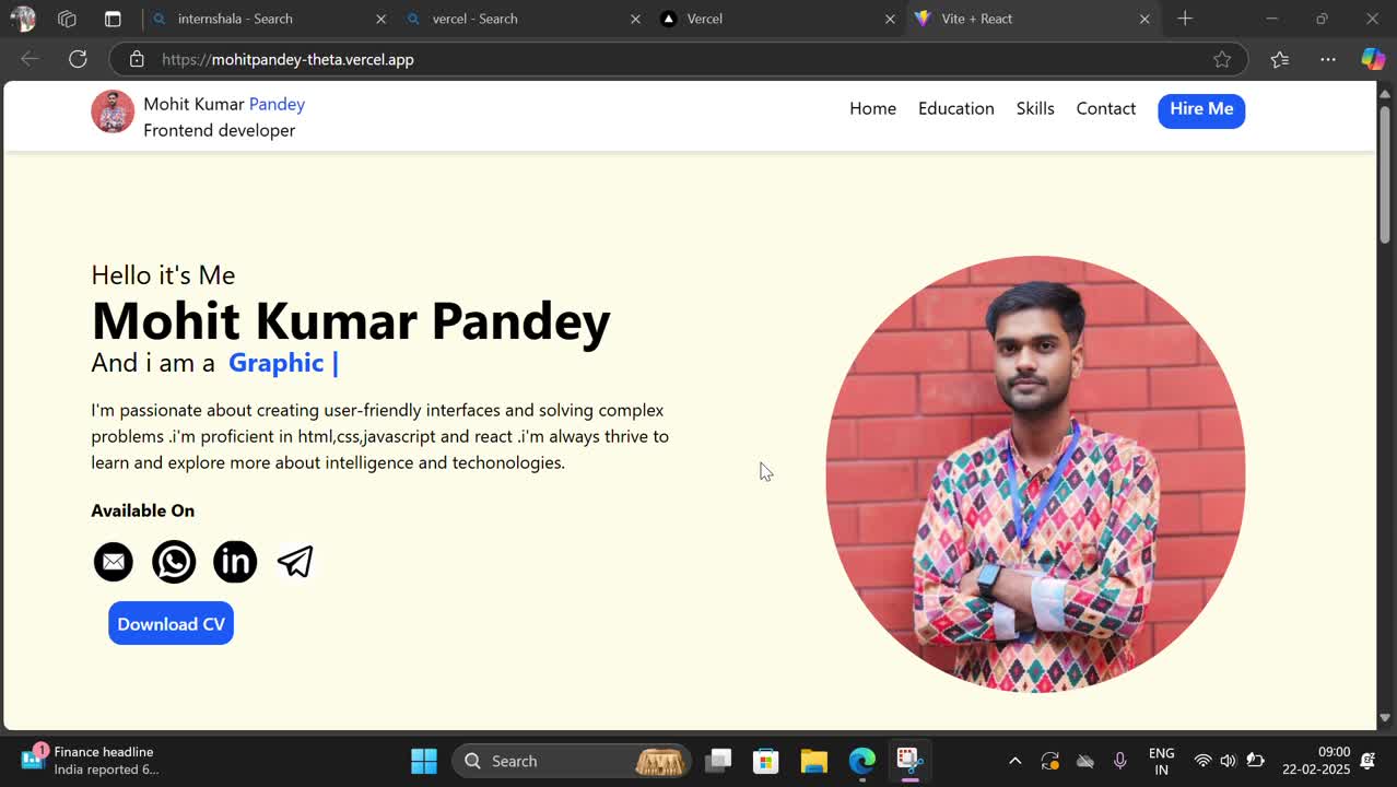 Mohit Pandey on LinkedIn: #react #tailwindcss #portfoliowebsite # ... Mohit Pandey on LinkedIn: #react #tailwindcss #portfoliowebsite # ...