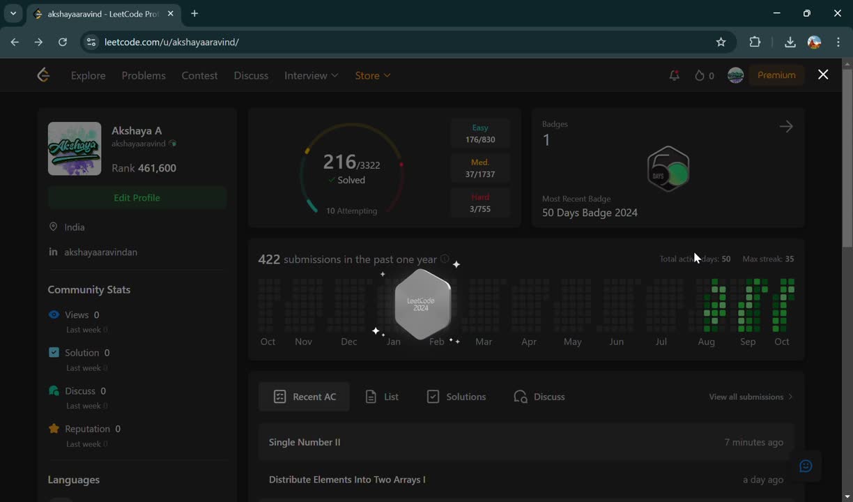 Akshaya Aravindan on LinkedIn: #codingjourney #leetcode #java # ... Akshaya Aravindan on LinkedIn: #codingjourney #leetcode #java # ...
