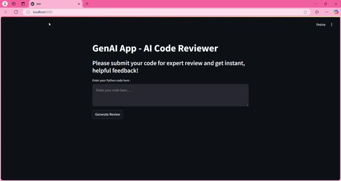 Yamini Jampala on LinkedIn: #ai #coding #python #codereview #streamlit ... Yamini Jampala on LinkedIn: #ai #coding #python #codereview #streamlit ...