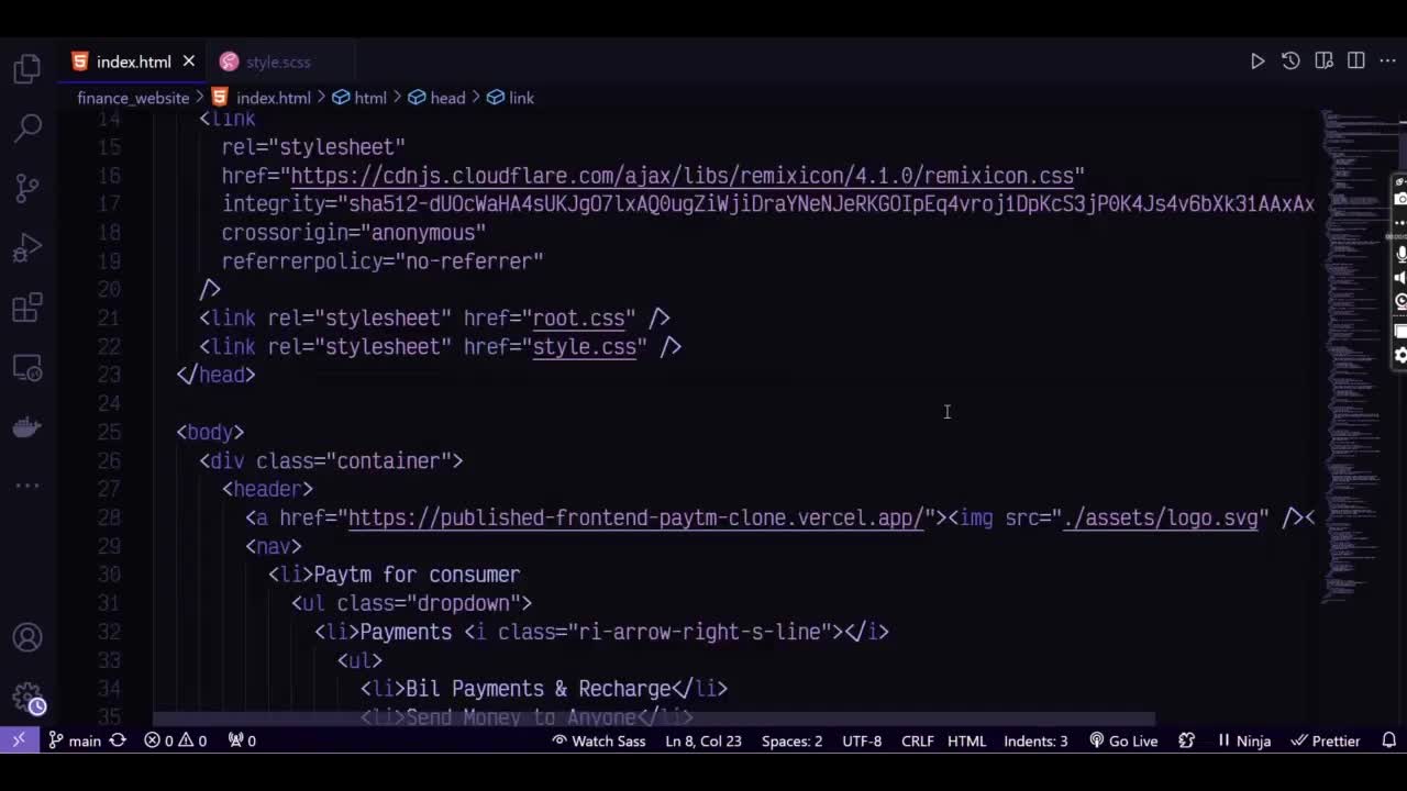 Launching Paytm clone with HTML and SCSS | Rishabh Raj posted on the ... Launching Paytm clone with HTML and SCSS | Rishabh Raj posted on the ...