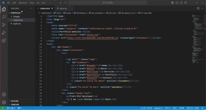 #webdevelopment #html #css #internship | Ritika Naik #webdevelopment #html #css #internship | Ritika Naik