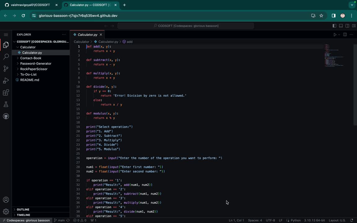 Vaishnavi Goyal on LinkedIn: #codsoft #pythonprogramming #codsoft Vaishnavi Goyal on LinkedIn: #codsoft #pythonprogramming #codsoft