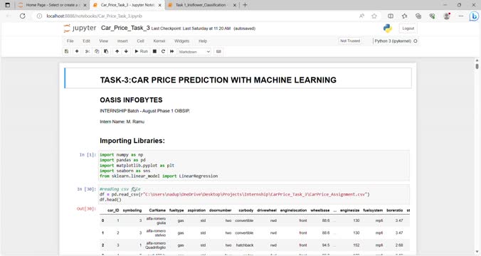 Ramu Midatana on LinkedIn: #task #oasisinfobyte #datascience # ... Ramu Midatana on LinkedIn: #task #oasisinfobyte #datascience # ...