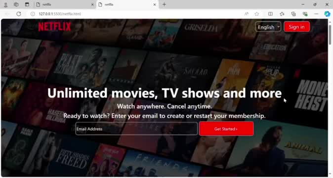 Jesin Prakash on LinkedIn: #netflix #html #css #bootstrap #vscode Jesin Prakash on LinkedIn: #netflix #html #css #bootstrap #vscode