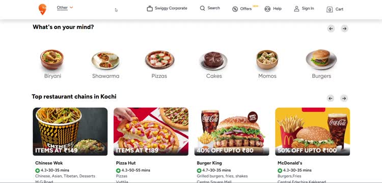 Hiba Fathima K on LinkedIn: 🚀 Excited to share my latest task—a Swiggy ... Hiba Fathima K on LinkedIn: 🚀 Excited to share my latest task—a Swiggy ...