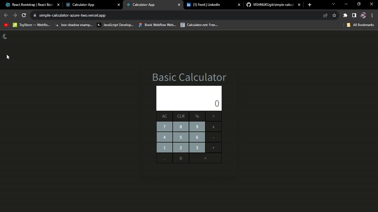 Vishnu KU on LinkedIn: #react #javascript #webdevelopment #calculator # ... Vishnu KU on LinkedIn: #react #javascript #webdevelopment #calculator # ...