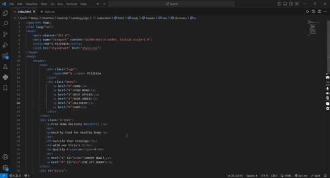 Malya Shukla on LinkedIn: #task1 #landingpage #webdevelopment #htmlcss ... Malya Shukla on LinkedIn: #task1 #landingpage #webdevelopment #htmlcss ...