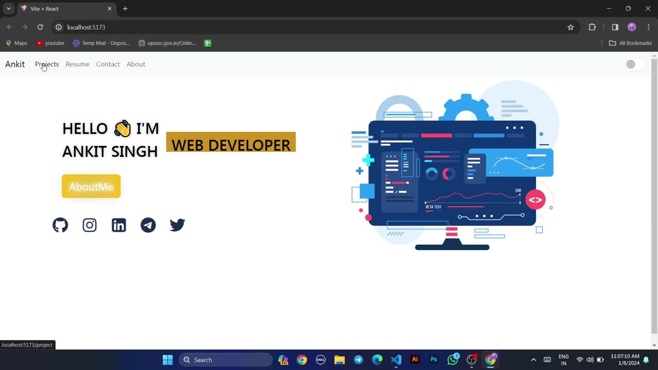 Presenting React.js portfolio website | Ankit Singh posted on the topic ... Presenting React.js portfolio website | Ankit Singh posted on the topic ...