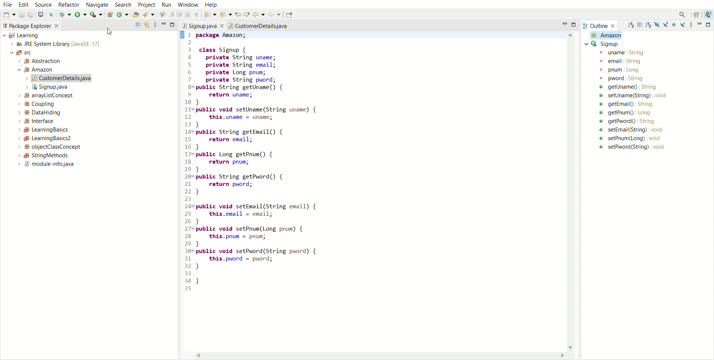 Vaishnavi Pothuganti on LinkedIn: #getterssetters #javaprogramming # ... Vaishnavi Pothuganti on LinkedIn: #getterssetters #javaprogramming # ...