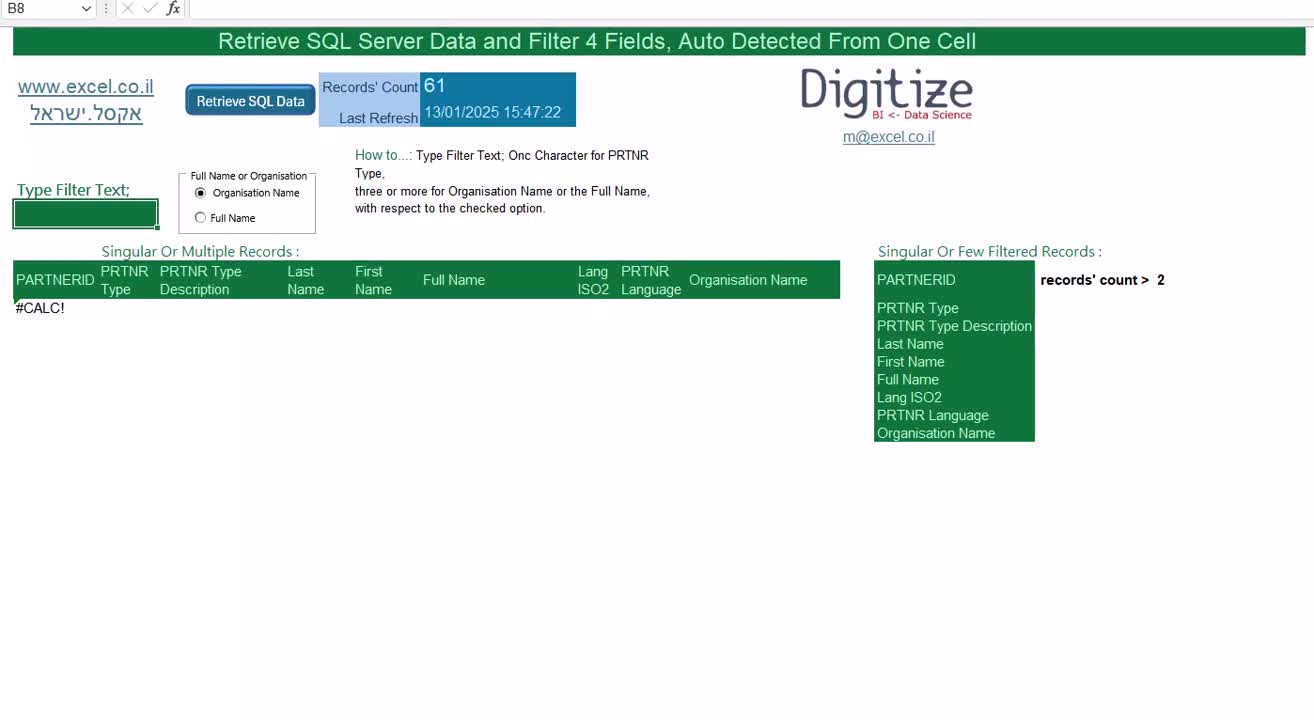 Menash Horesh מנש חורש on LinkedIn: Retrieving SQL server data to excel ... Menash Horesh מנש חורש on LinkedIn: Retrieving SQL server data to excel ...