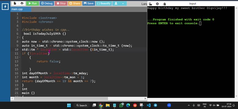 Rucha Sadolkar on LinkedIn: #birthdaywishesonday #cpp #programming # ... Rucha Sadolkar on LinkedIn: #birthdaywishesonday #cpp #programming # ...
