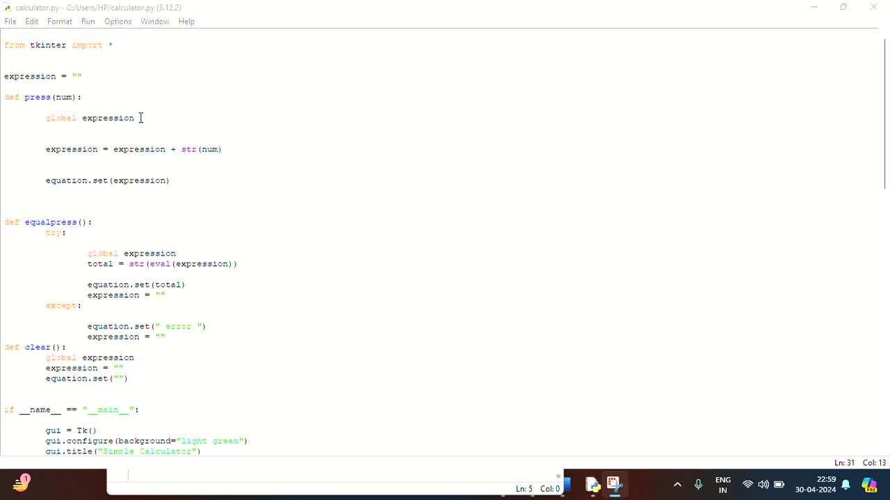 Created a very basic python program using tkinter.A calculator👍🏻.. Just ... Created a very basic python program using tkinter.A calculator👍🏻.. Just ...