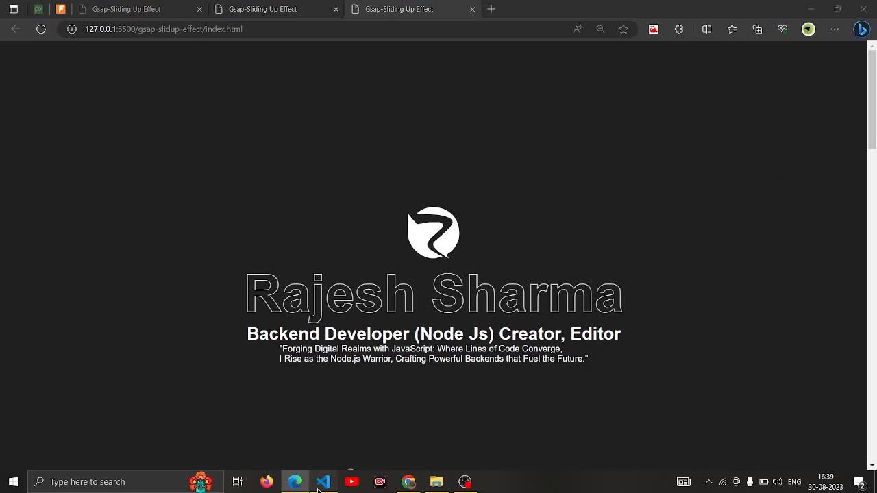 Rajesh Sharma ️ on LinkedIn: #gsap #scrolltrigger #linkedin #webdesign ... Rajesh Sharma ️ on LinkedIn: #gsap #scrolltrigger #linkedin #webdesign ...