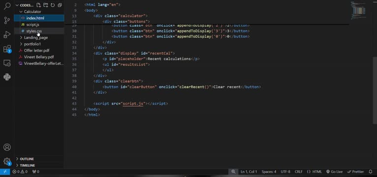 Vineet Bellary on LinkedIn: #webdevelopment #javascript #html #css #codsoft Vineet Bellary on LinkedIn: #webdevelopment #javascript #html #css #codsoft