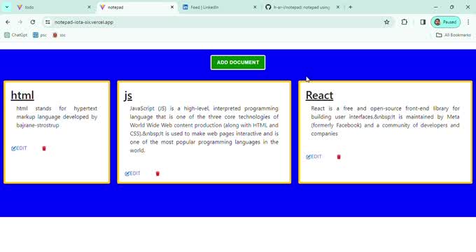 HARIKRISHNAN C R on LinkedIn: #notepadapplication #react #firebase # ... HARIKRISHNAN C R on LinkedIn: #notepadapplication #react #firebase # ...