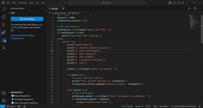 Kella Jhansi on LinkedIn: 🚀 Task 1 Completed: ATM Machine Simulation in ... Kella Jhansi on LinkedIn: 🚀 Task 1 Completed: ATM Machine Simulation in ...