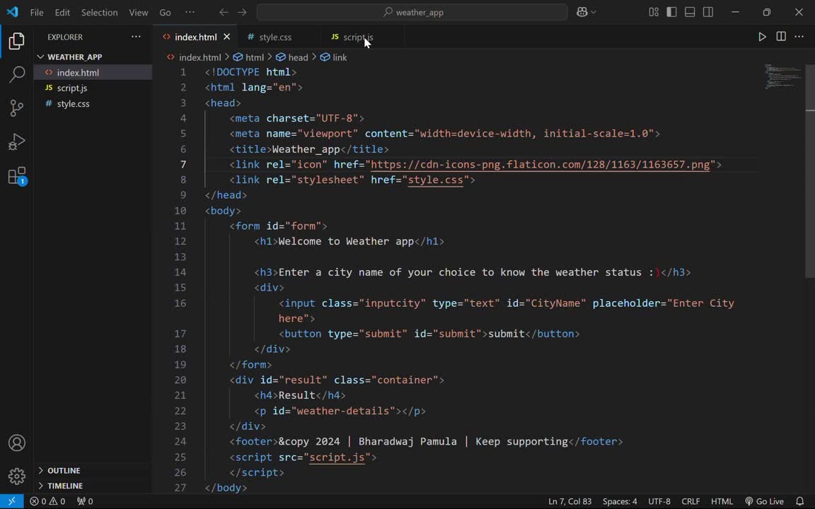 Bharadwaj Pamula on LinkedIn: #weatherapp #frontend #html #css # ... Bharadwaj Pamula on LinkedIn: #weatherapp #frontend #html #css # ...