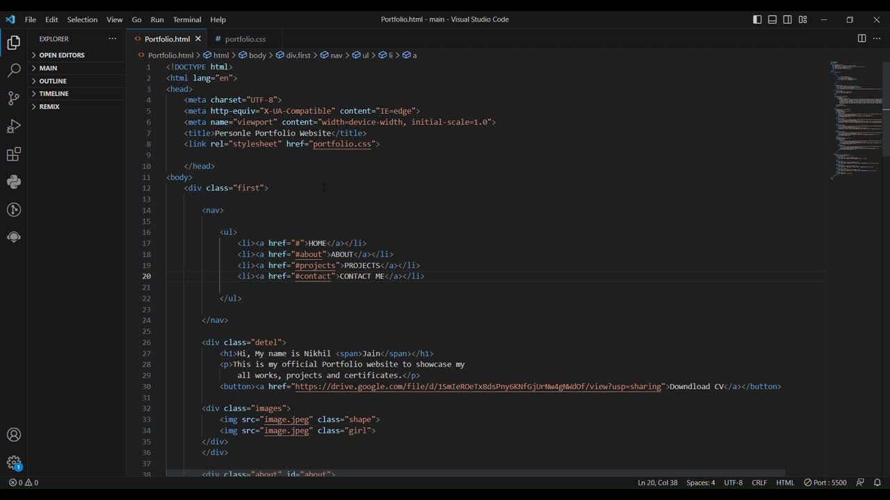 Nikhil jain on LinkedIn: #webdevelopment #internship #portfoliowebsite Nikhil jain on LinkedIn: #webdevelopment #internship #portfoliowebsite
