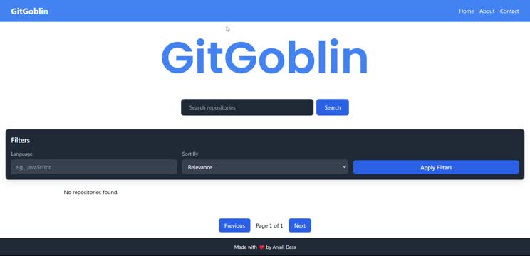 Anjali dass on LinkedIn: #gitgoblin #githubapi #projectshowcase # ... Anjali dass on LinkedIn: #gitgoblin #githubapi #projectshowcase # ...