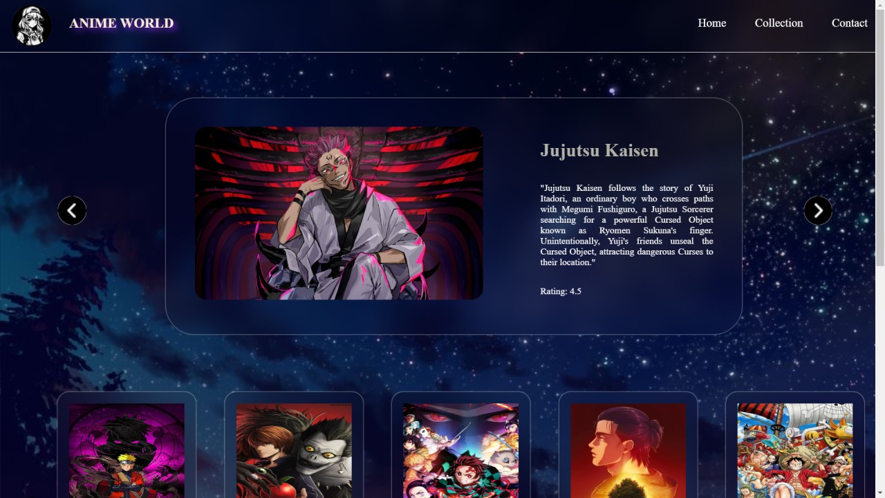 Anime Collection Webpage Progress | Jagadeesh Udatha posted on the ... Anime Collection Webpage Progress | Jagadeesh Udatha posted on the ...