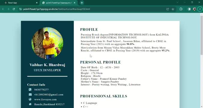 Vaibhav Kumar Bhardwaj on LinkedIn: #resume #javascript #html #css # ... Vaibhav Kumar Bhardwaj on LinkedIn: #resume #javascript #html #css # ...